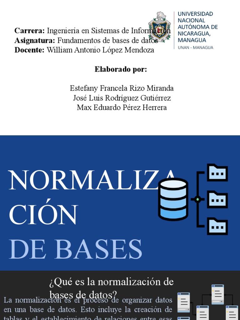 Normalización de Base de Datos | PDF | Datos | Informática