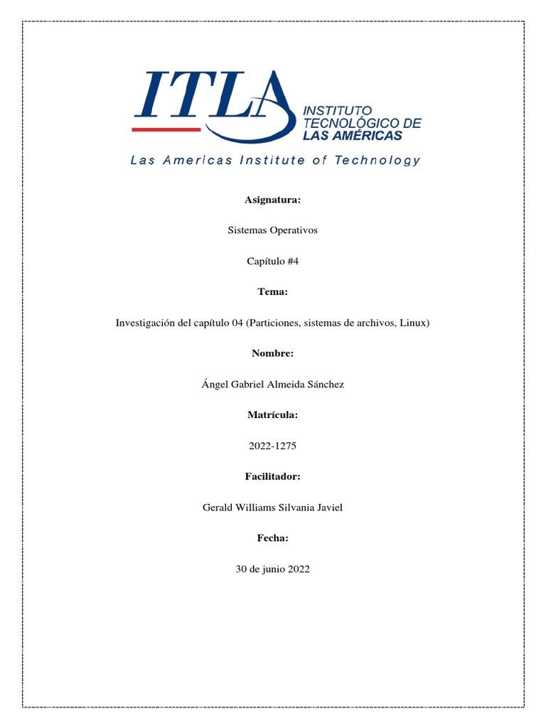 Guía de Particiones y Archivos en Linux | PDF | Archivo de computadora ...