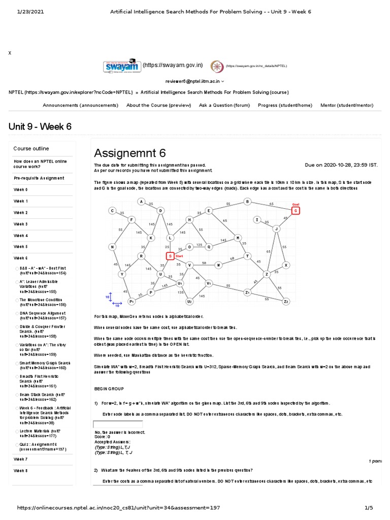 Noc20 Cs81 Assignment 01 Week 06 | PDF | Computational Complexity Theory | Time Complexity