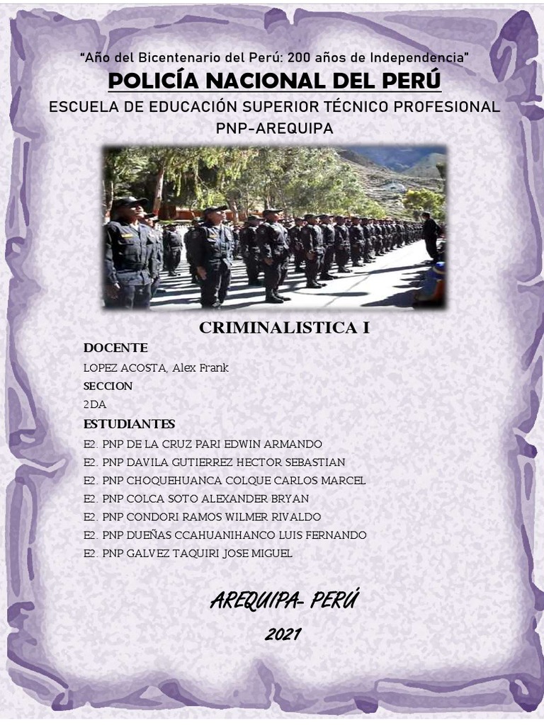 Grupo II-t5 - E2 PNP Colca Soto Alexander Brayan | PDF | Laboratorios