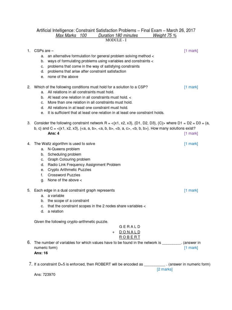 NPTEL CSP Paper2 | PDF | Logic | Mathematics