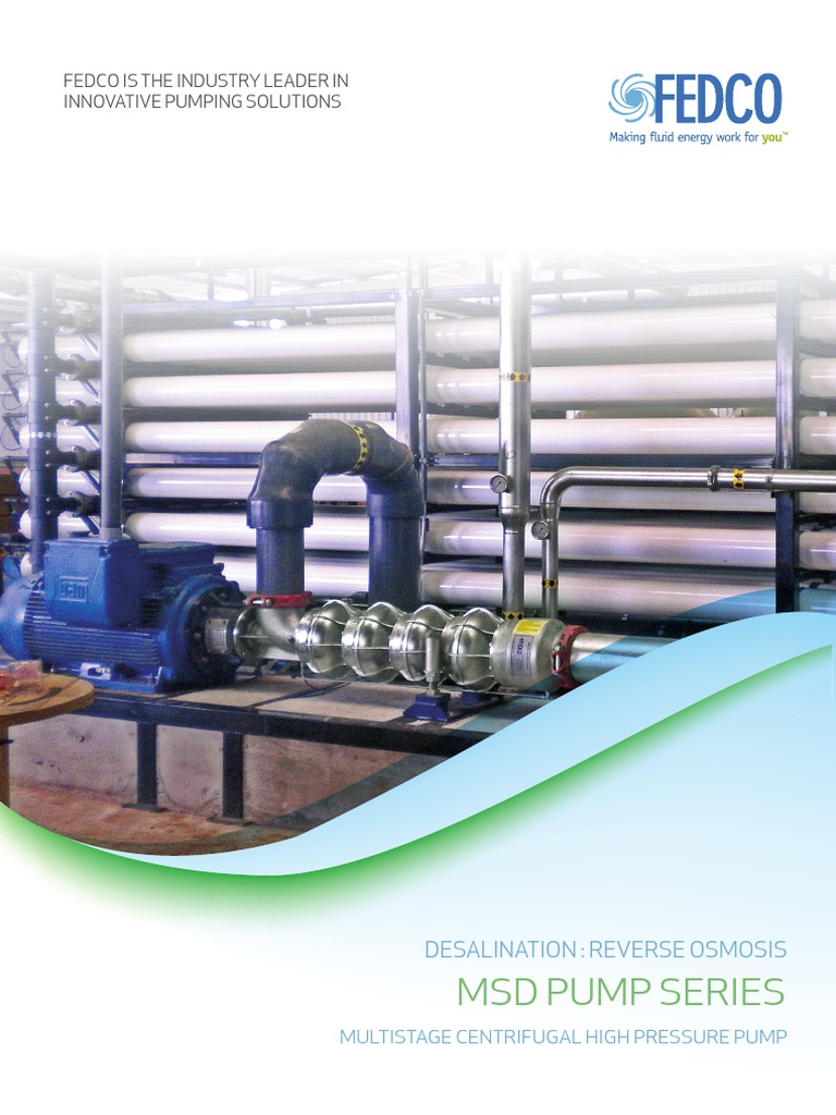 MSD PUMP - Brochure 11 2019 | PDF | Pump | Desalination