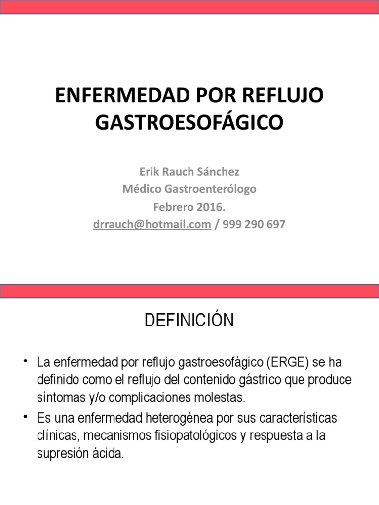 Erge | PDF | La enfermedad por reflujo gastroesofágico | Enfermedades y trastornos humanos