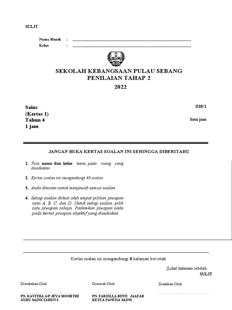Cover Soalan Penulisan 123 | PDF
