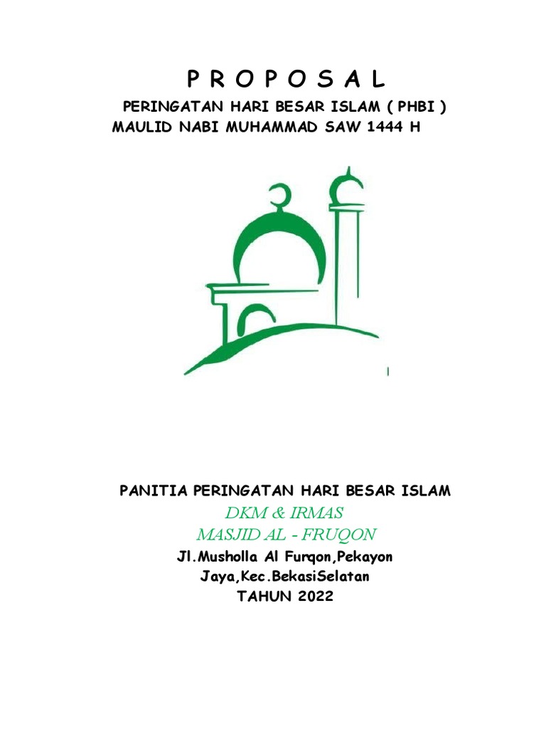 Proposal Maulid Nabi Muhammad Saw. | PDF