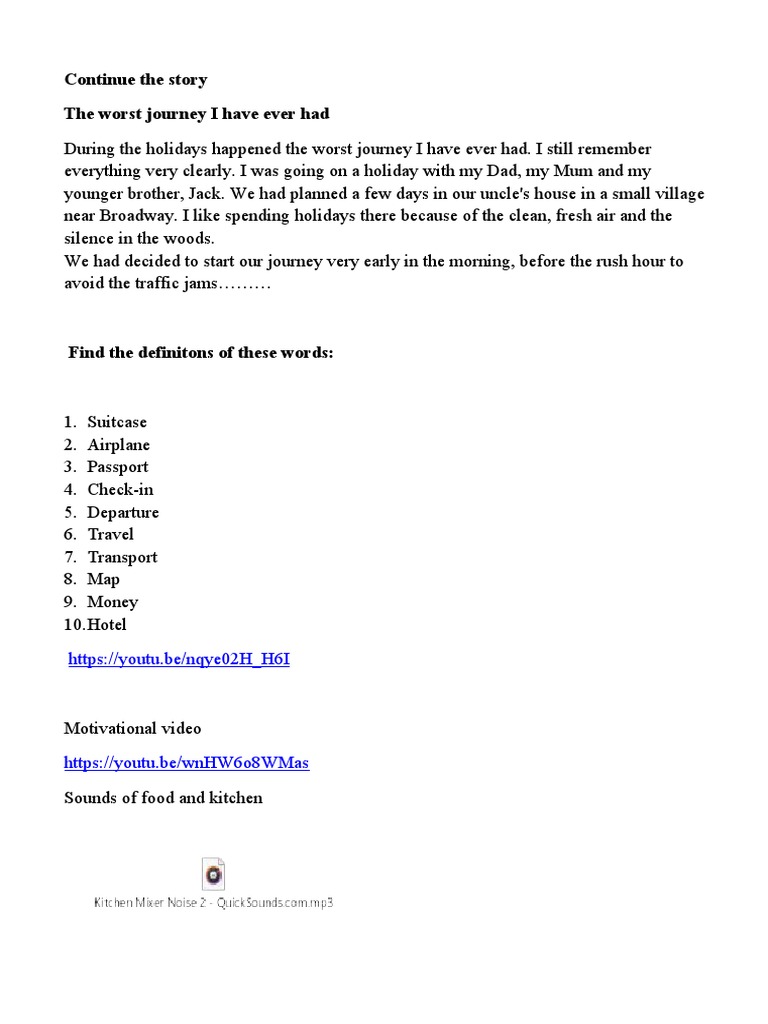 Worst Holiday Journey Experience | PDF