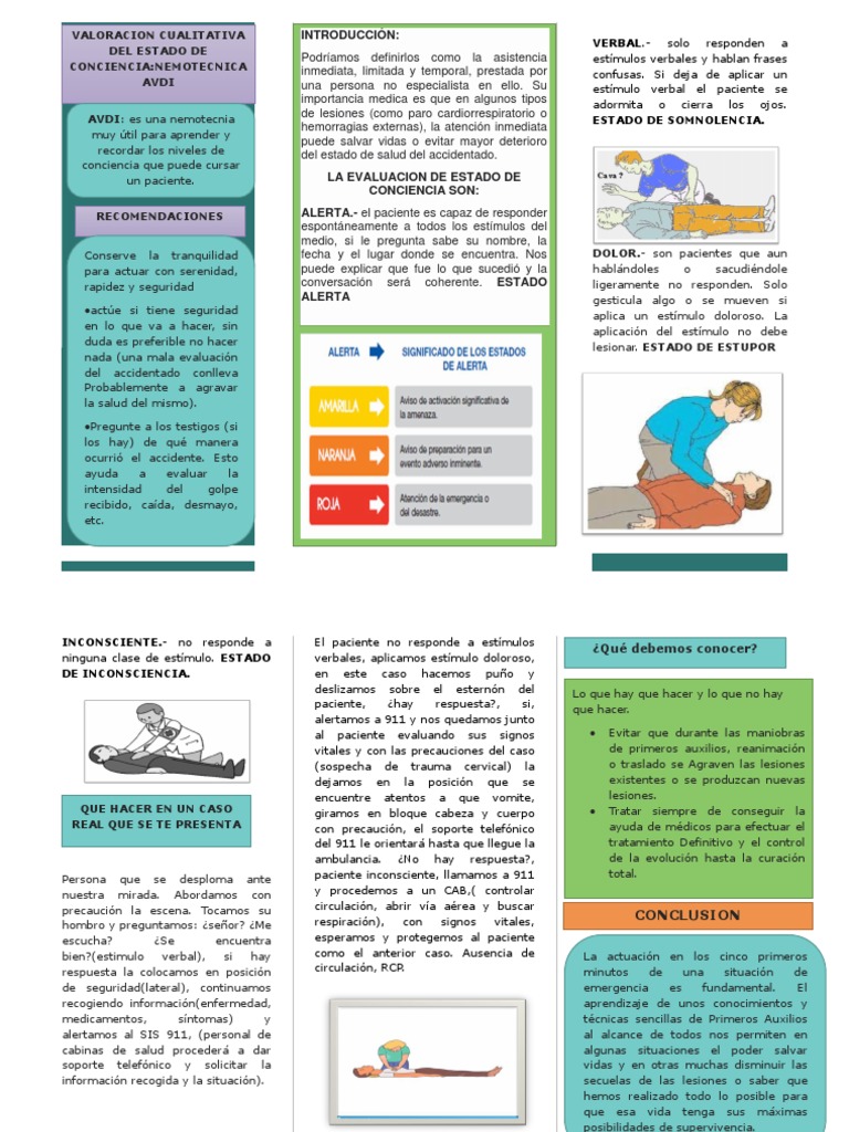 Tai Primeros Auxilios Triptico | PDF | Reanimación cardiopulmonar | Primeros auxilios