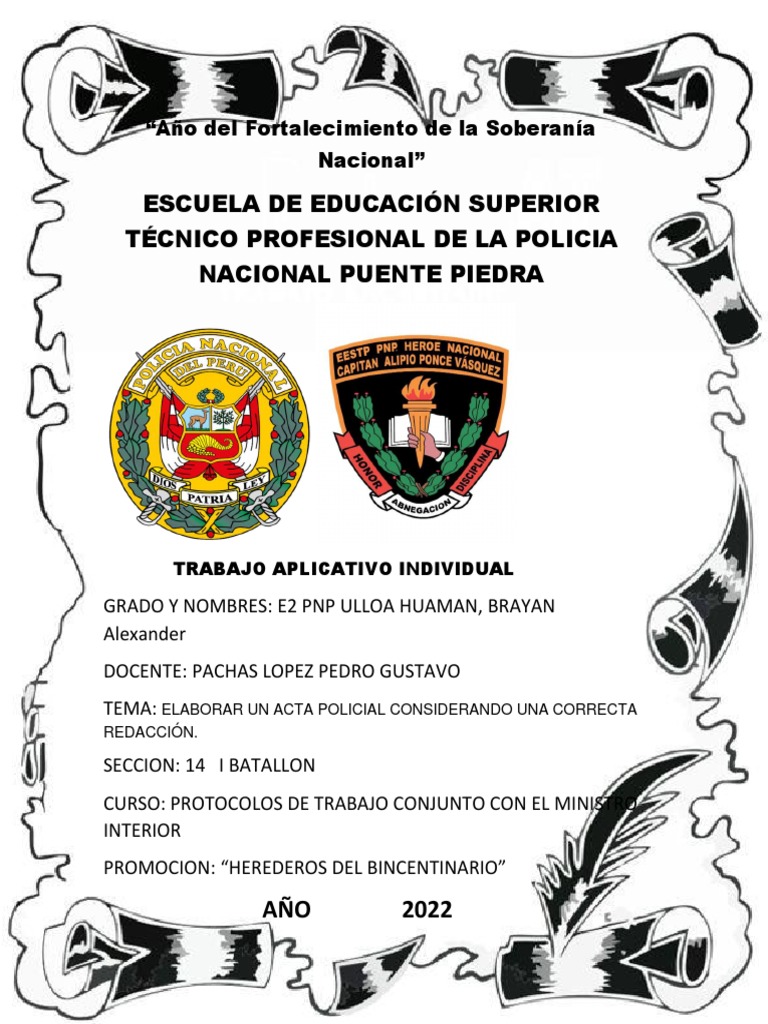 Tai Conjunto de MP y PNP | PDF | Policía | Crímenes