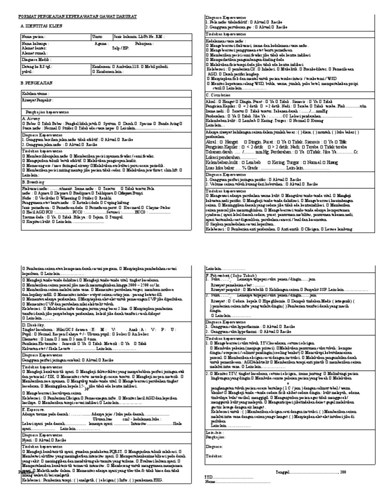 Format Askep Gadar | PDF