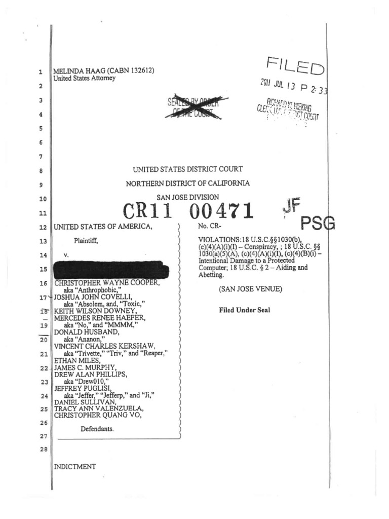 Indictment 7.19.11 | PDF