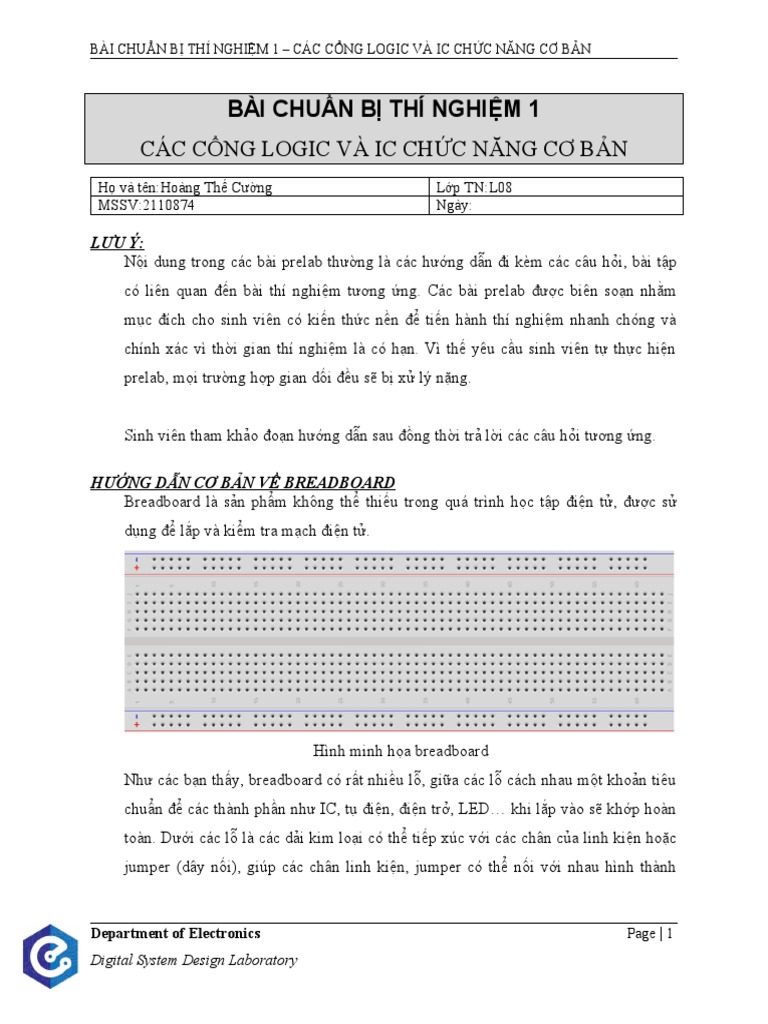 Prelab1 KTS HK221 | PDF