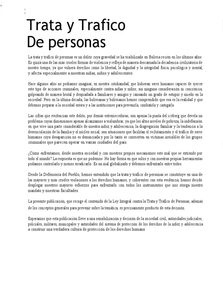 Ley Integral contra la Trata de Personas | PDF | Trata de personas ...