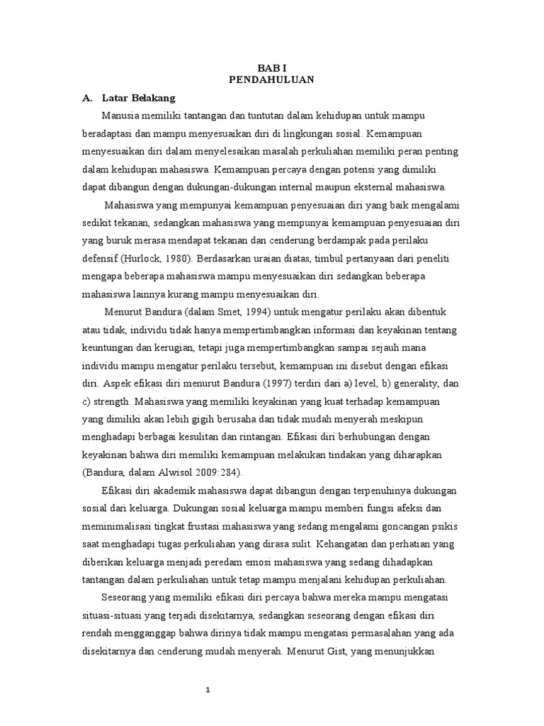 Pengaruh Dukungan Sosial Keluarga Terhadap Efikasi | PDF | Pengembangan Diri | Sains & Matematika