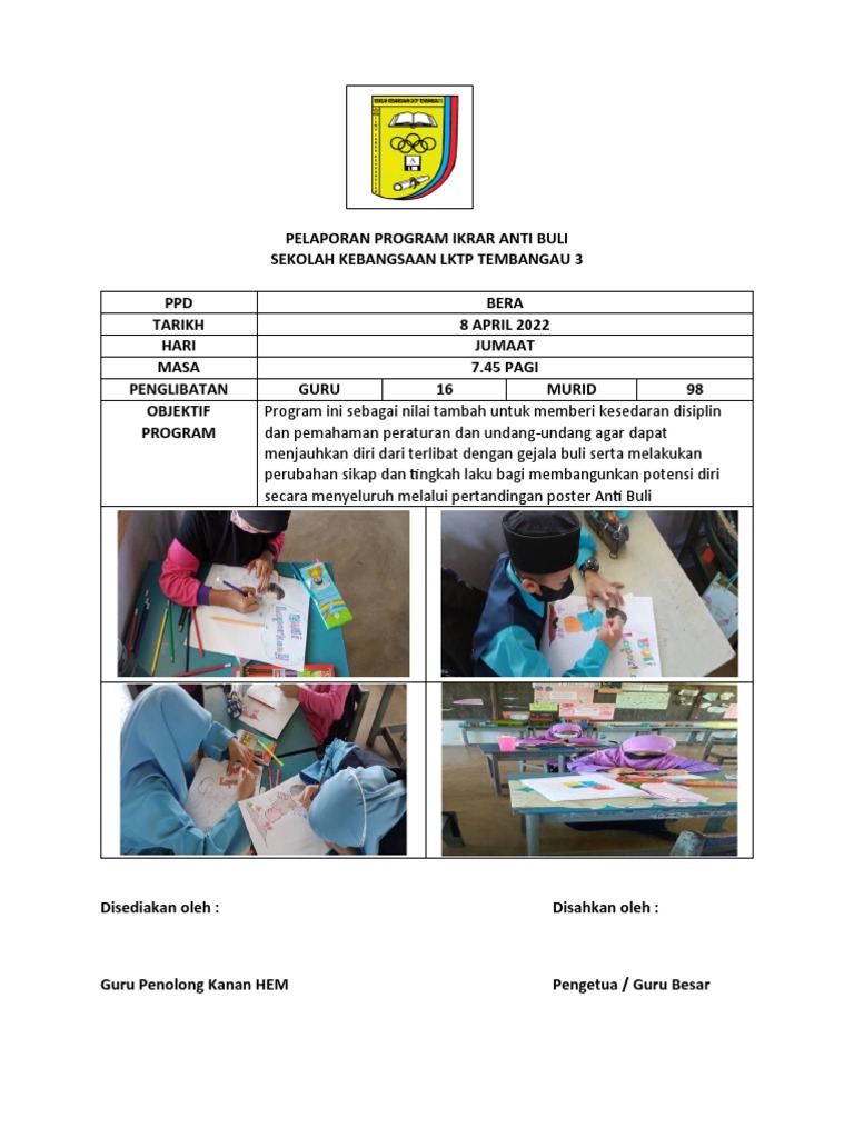 Program Ikrar Anti Buli | PDF