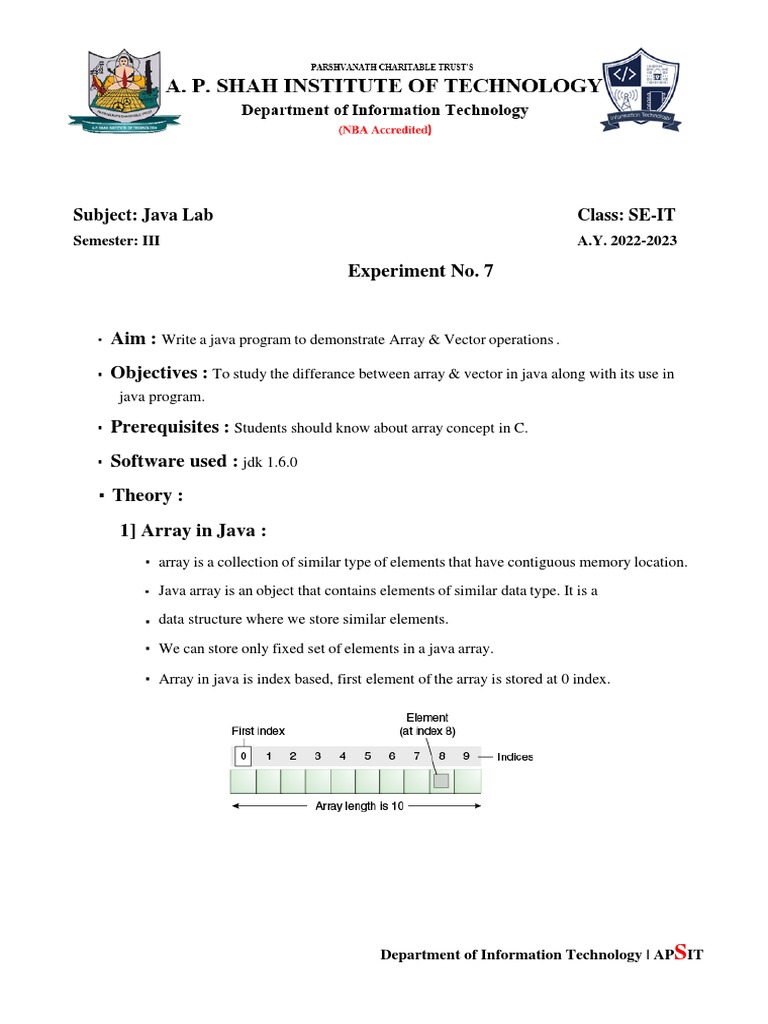 JPL - Expt No.07 - Minor Manual | PDF | Array Data Structure | Matrix (Mathematics)