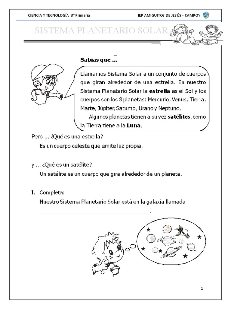 Sistema Planetario Solar Ciencia y Tecnologia | PDF | Planetas ...