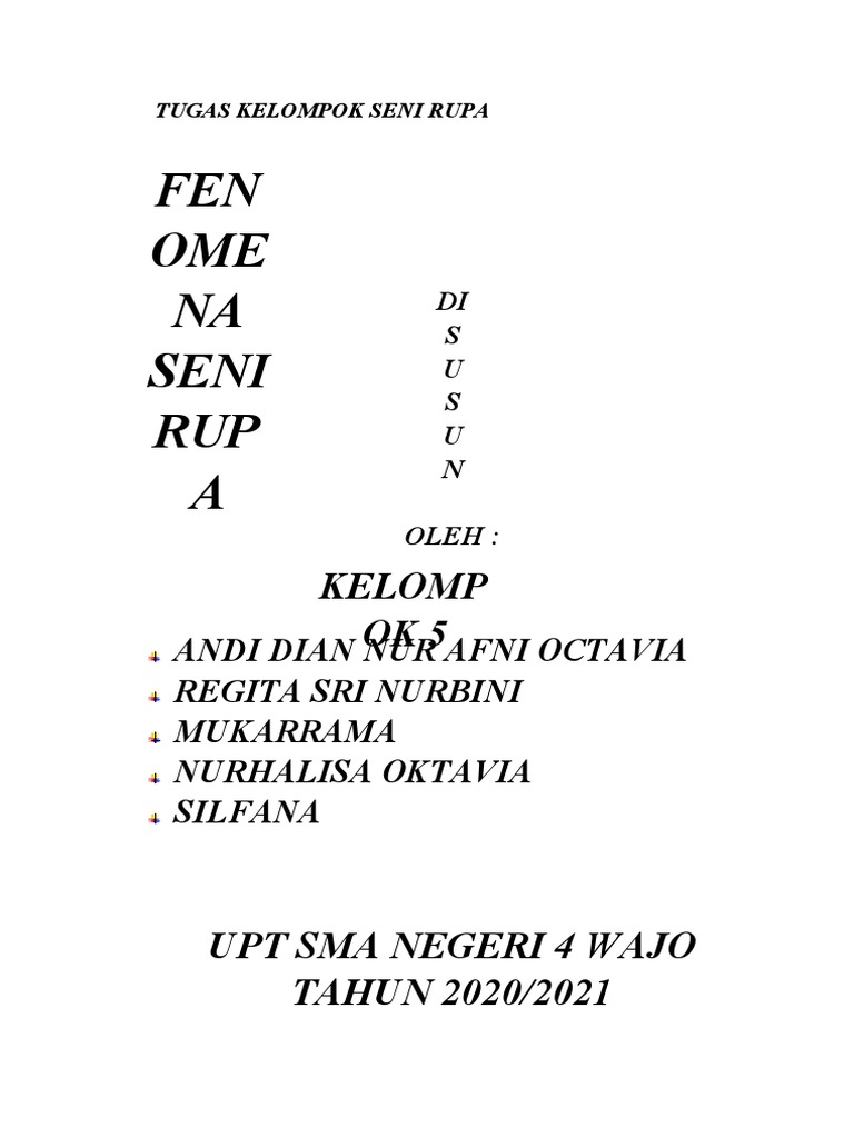Kelompok 5 Fenomena Seni Rupa | PDF | Klasik