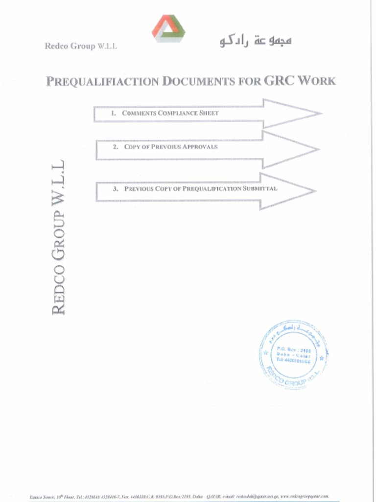 C823-3-DOC-PRQ-CIV-016 - Pre-Qualification For Ms REDCO For GRC Works ...