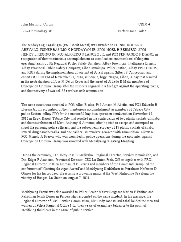 Crim4 Peta 6 | PDF | Law Enforcement | Crime & Violence