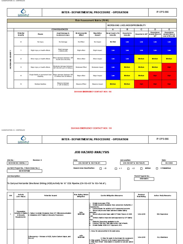 Revised JHA HDD | PDF | Risk | Hazards