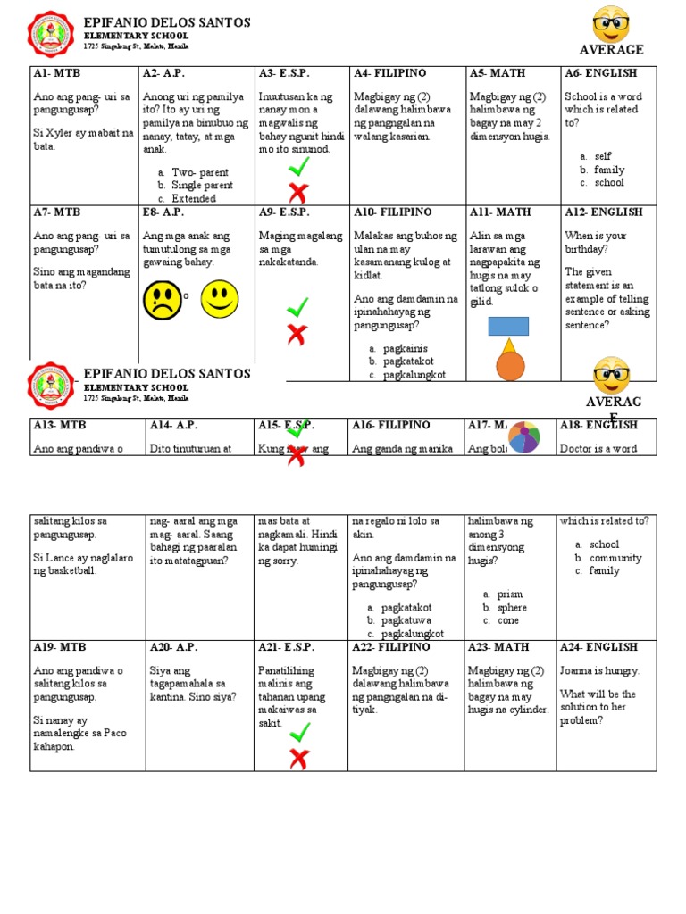 Average Questions Pdf