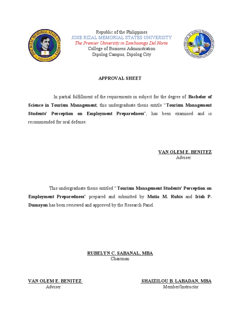 Approval Sheet | PDF | Thesis | Science