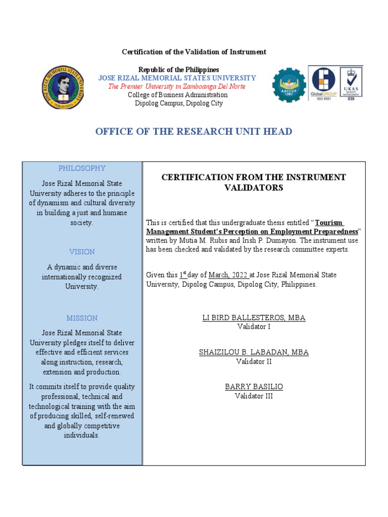 Certification and Letters | PDF