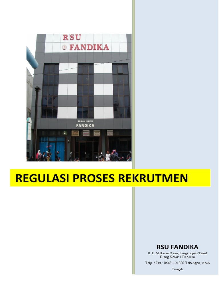 Elemen Penilaian KPS 3 Regulasi Proses Rekrutmen | PDF