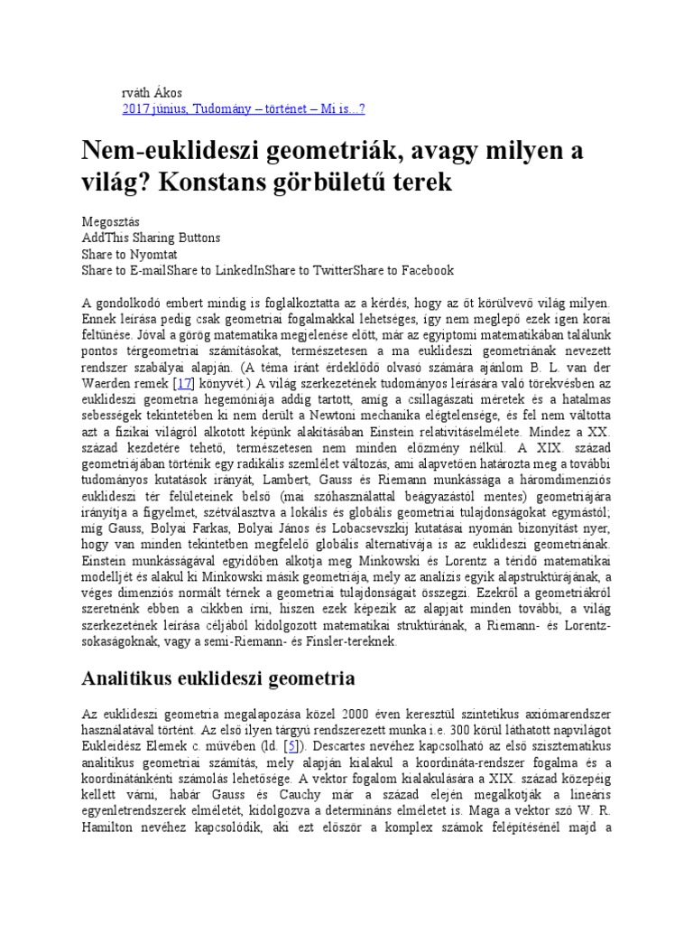 Bolyai Geometria | PDF