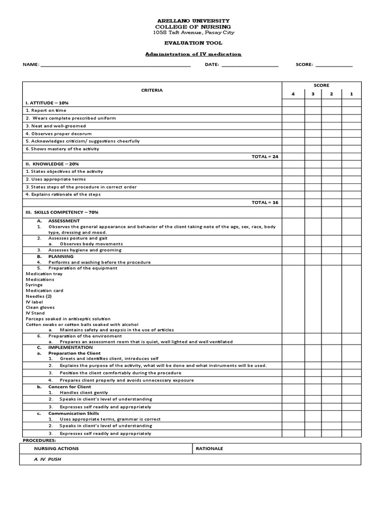 Etool Administration of IV Medication | PDF | Intravenous Therapy ...
