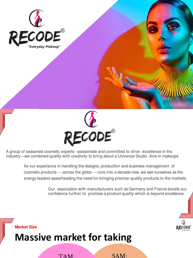 RECODE Pitch Deck | PDF | Cosmetics | Business