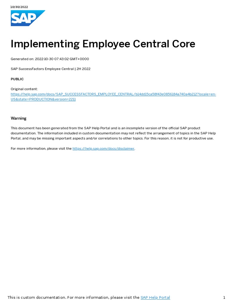 Employee Central 18 | PDF | Employment | Data Model