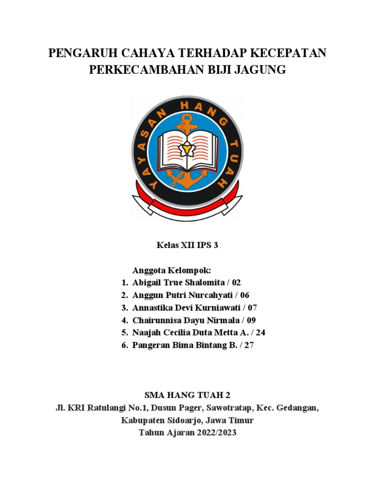 Pengaruh Cahaya Terhadap Kecepatan Perkecambahan Biji Jagung | PDF Pengaruh Cahaya Terhadap Kecepatan Perkecambahan Biji Jagung | PDF
