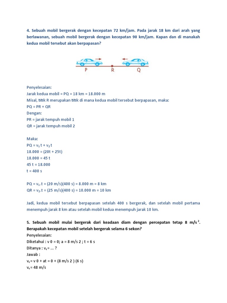 Soal Gerak Lurus | PDF