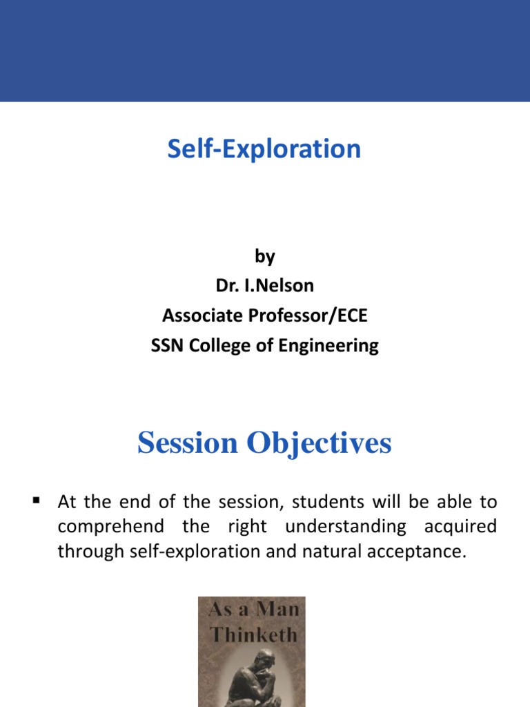 Self Exploration | PDF | Experience | Conscience