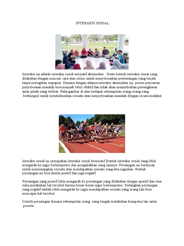 Interaksi Ini Adalah Interaksi Sosial Asosiatif Akomodasi | PDF ...