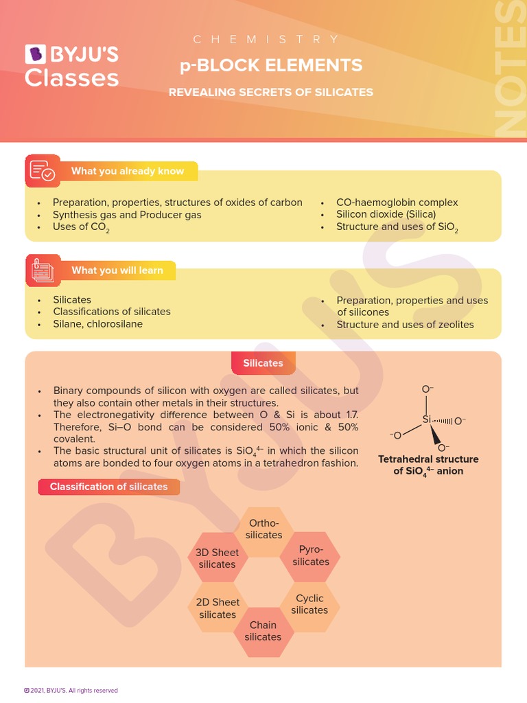 7 Revealing Secrets of Silicates | PDF | Silicate | Silicon