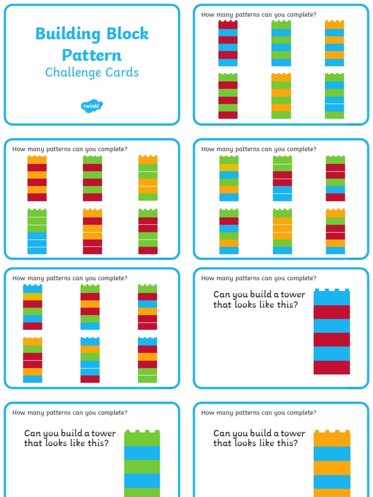 Building Block Patterns Challenge Cards | PDF