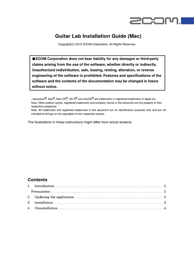 GuitarLab Installation - Guide - Mac - E | PDF | Mac Os | Trademark