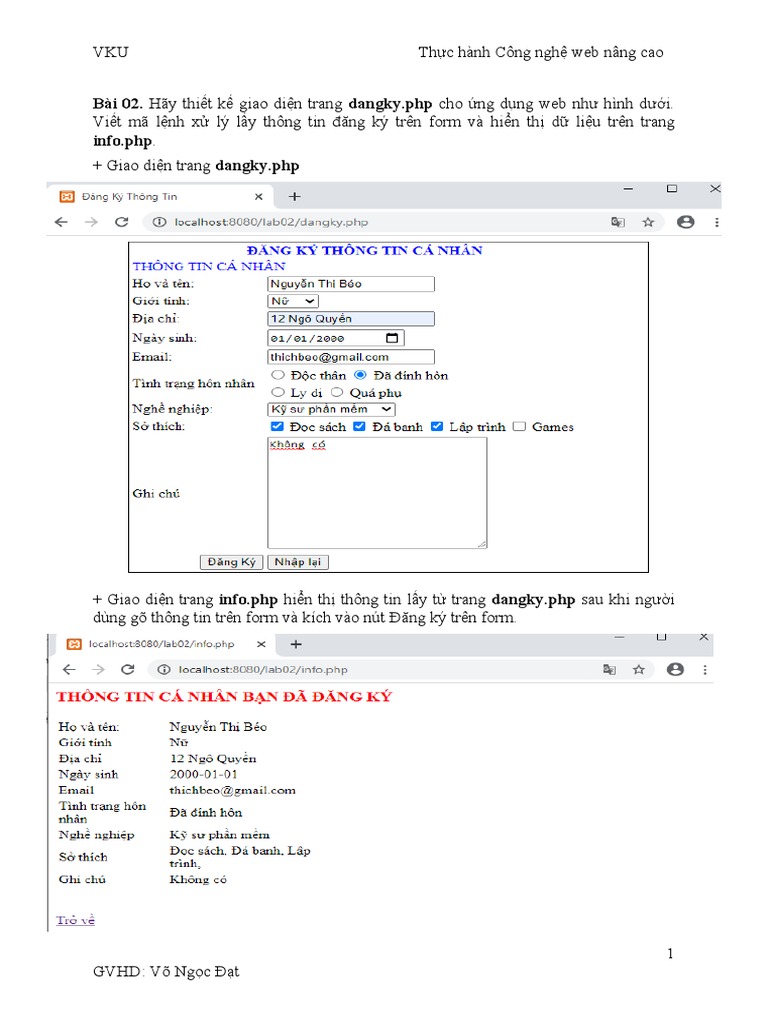 Lab02 Thuc Hanh PHP 02 | PDF