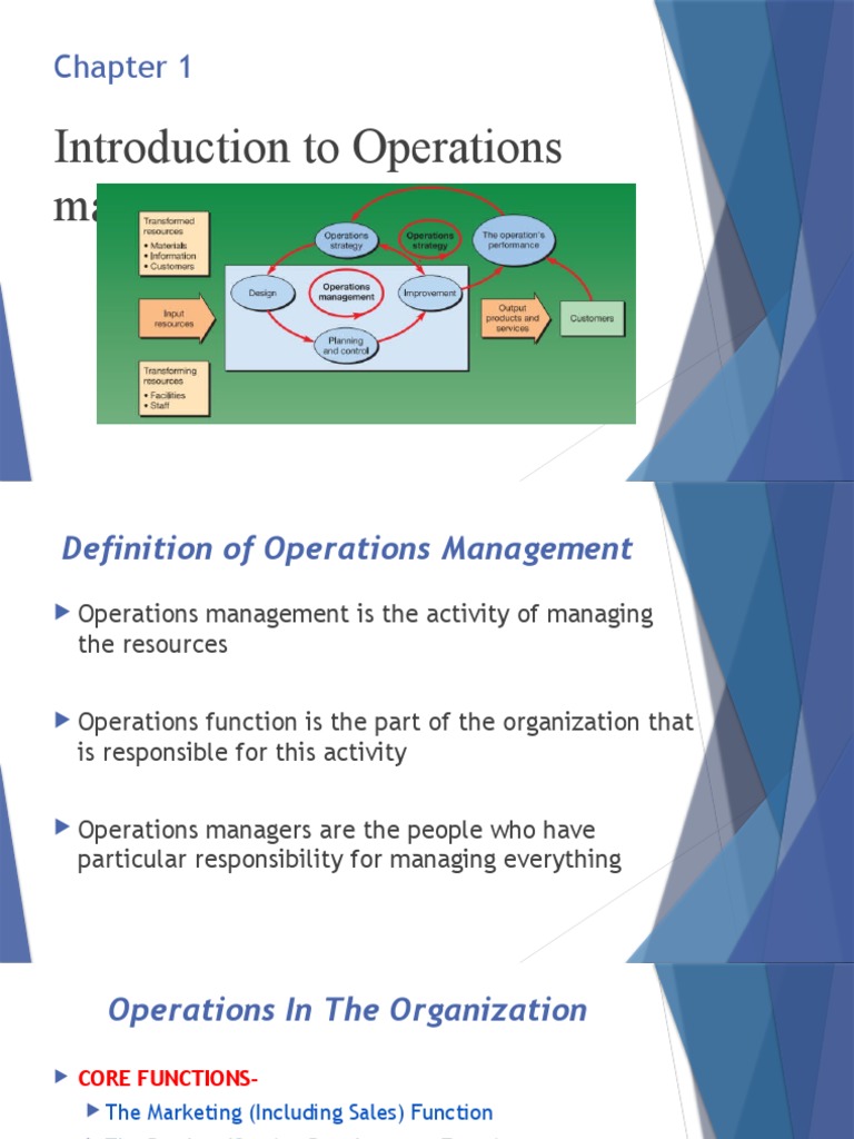 OM CH 1 Slides | PDF | Operations Management | Function (Mathematics)