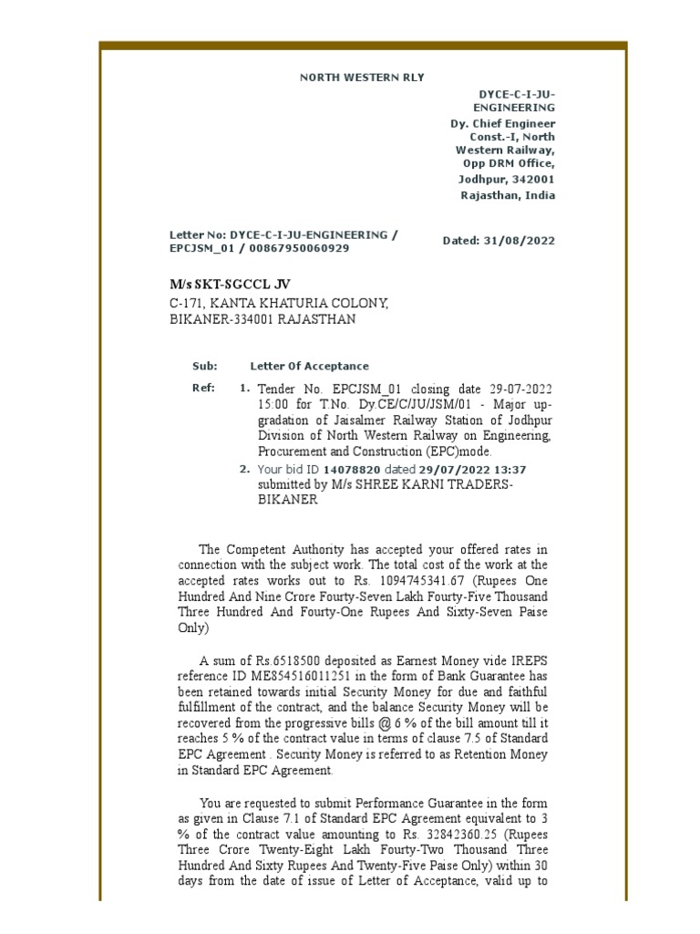 Loa Epc JSM | PDF | Economies | Business