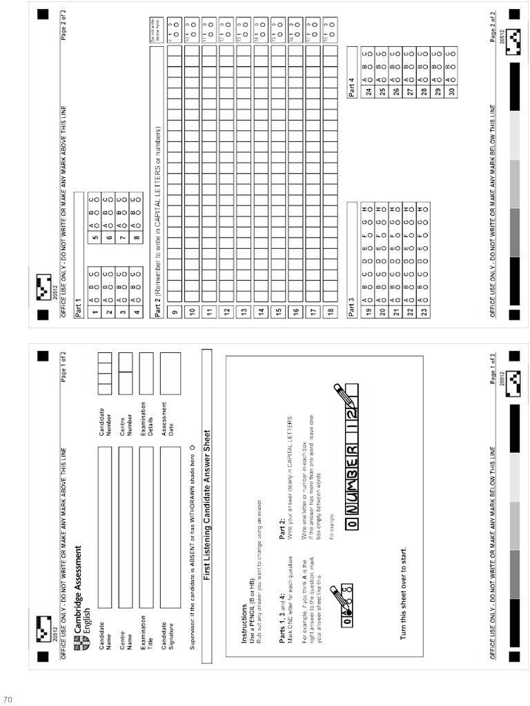 B2 Answer Sheets 2 | PDF B2 Answer Sheets 2 | PDF