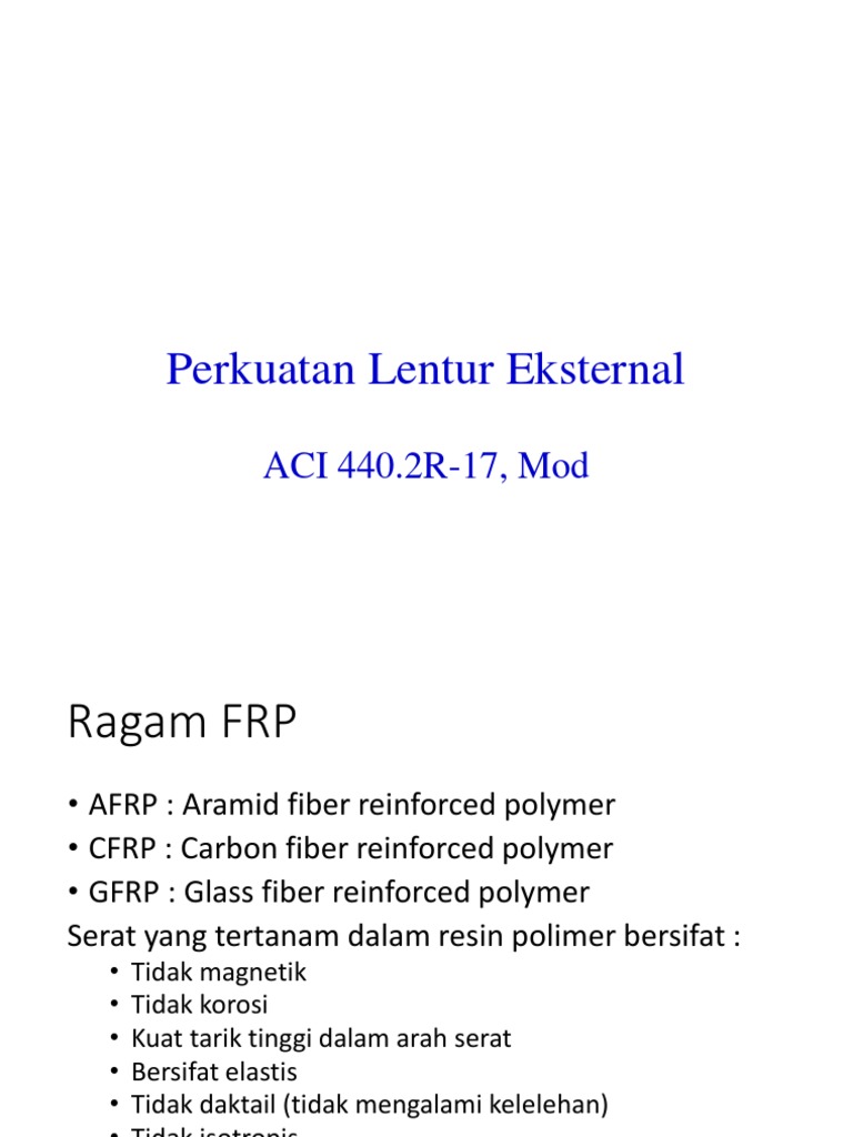 Sri Tudjono - Perkuatan Lentur Balok Dan Pelat Dengan Menggunakan FRP Sheet | PDF