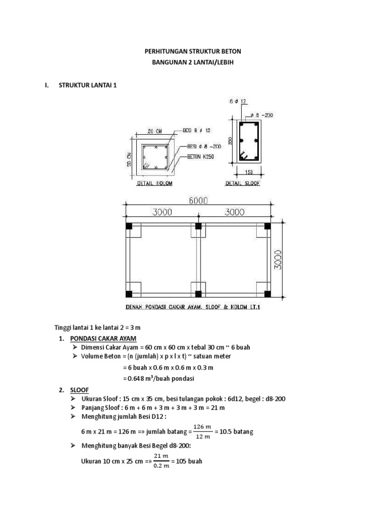 Perhitungan Struktur Beton | PDF