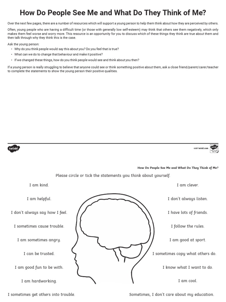 T C 254663 How Do People See Me Activity Sheet Ver 5 | PDF