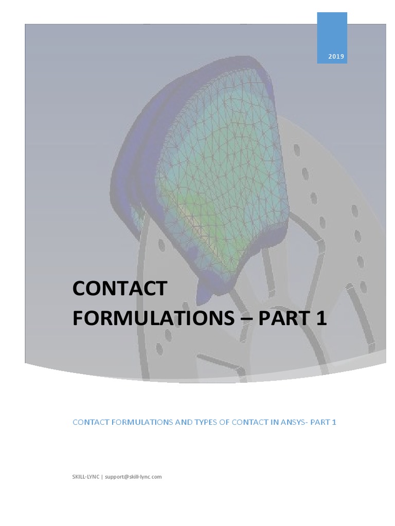 ANSYS CONTACT FORMULATIONS Part 1 | PDF | Mathematical Optimization ...