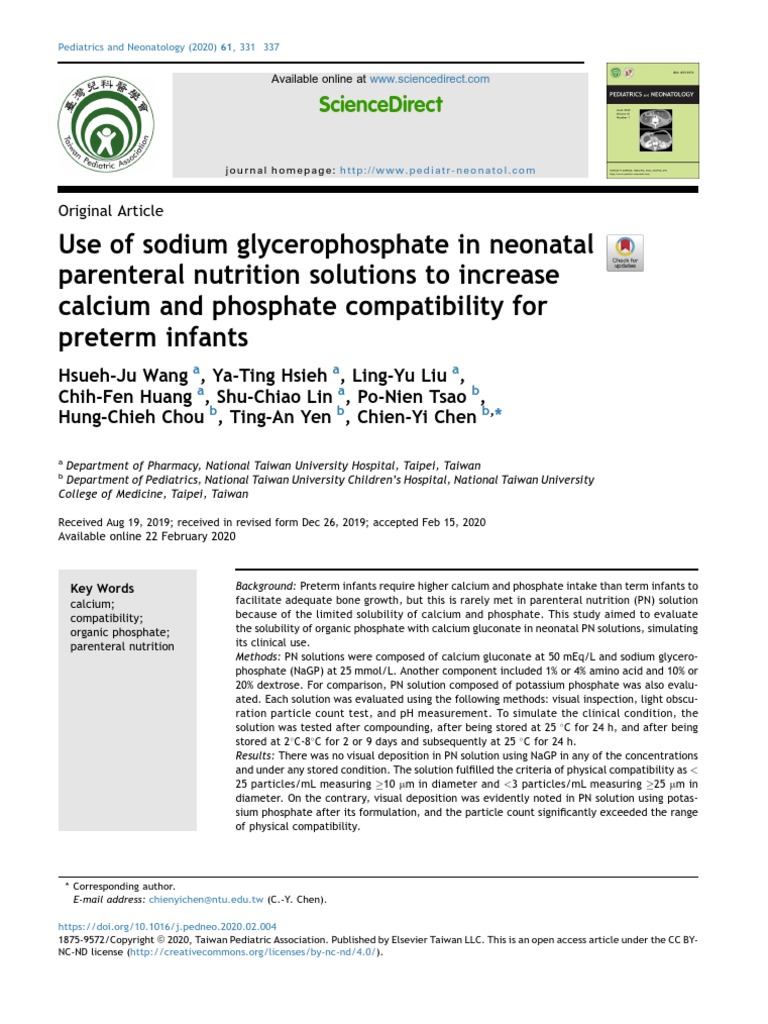 Glycophos 1 | PDF | Low Birth Weight | Phosphate