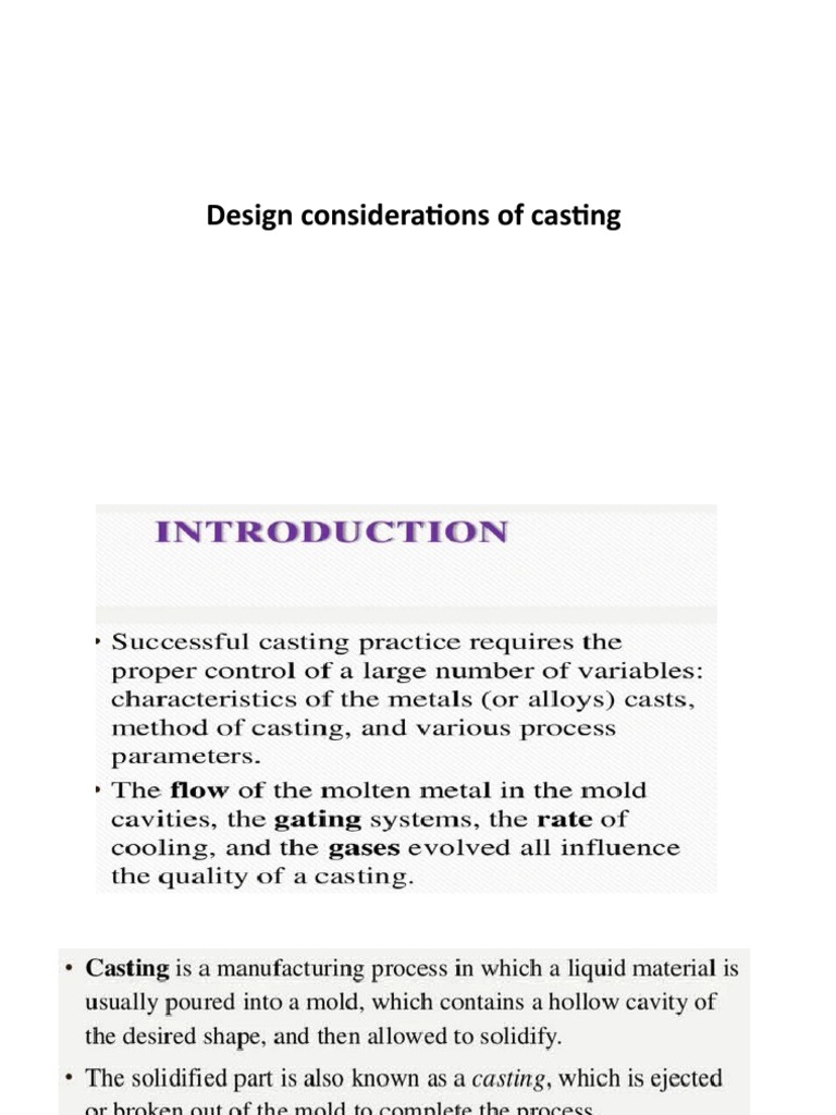 UNit 3 Part A Revised | PDF | Casting (Metalworking) | Casting