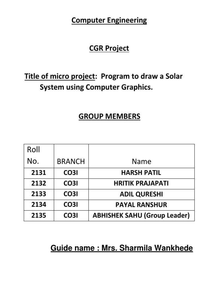 CGR Microproject 2131-2135 | Download Free PDF | Graphics | Computer ...